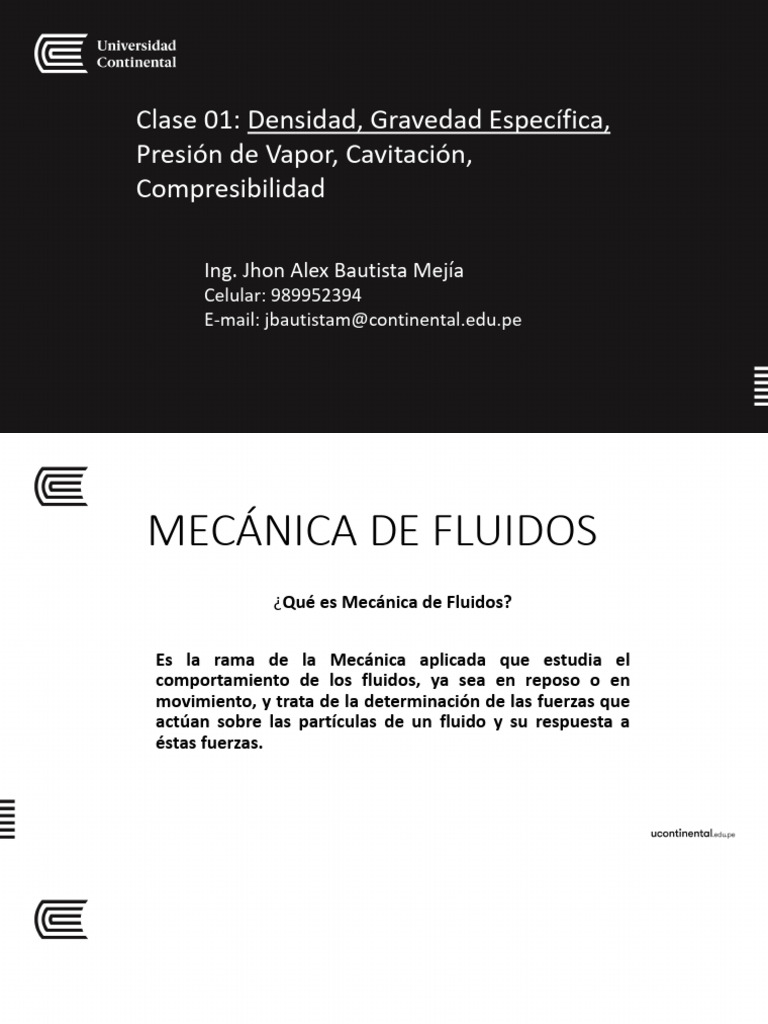 Clase 1 - Densidad, Gravedad Específica | PDF | Peso | Densidad