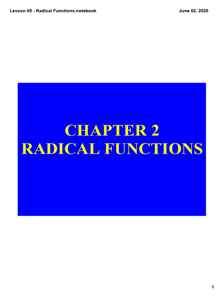 Understanding Radical Functions | PDF | Function (Mathematics ...