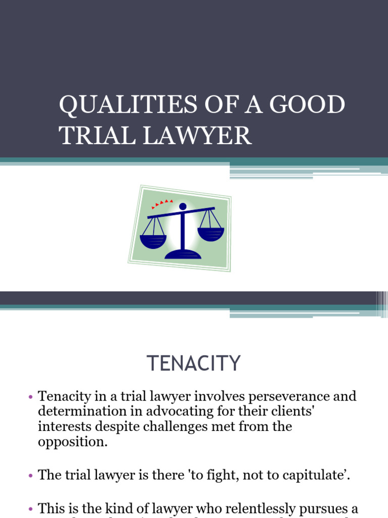 9.2. Firm 7 QUALITIES - OF - A - GOOD - TRIAL - LAWYER | PDF | Lawyer ...