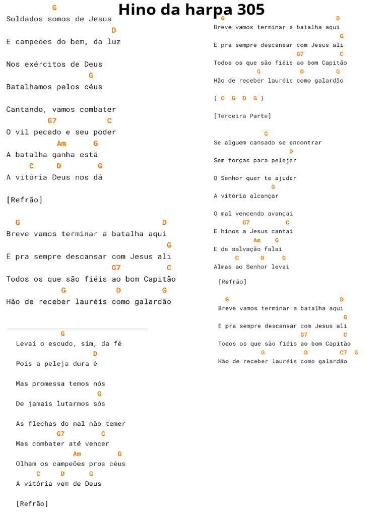 Hino Da Harpa 305 PDF | PDF