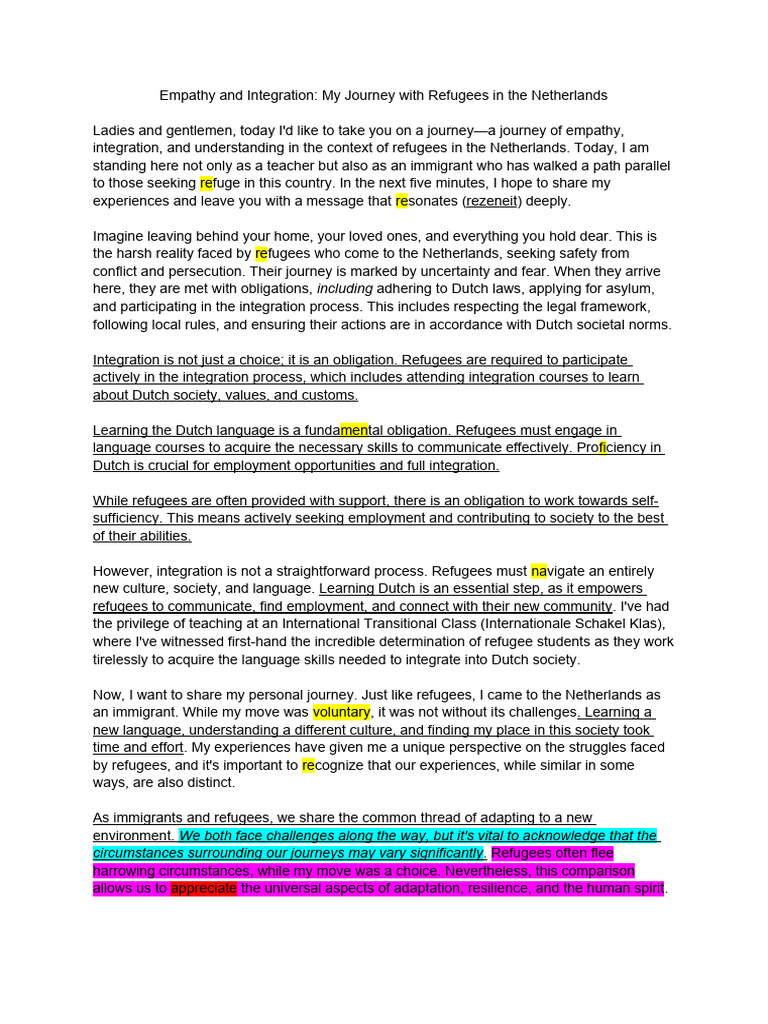 Empathy And Integration Pdf Refugee Empathy