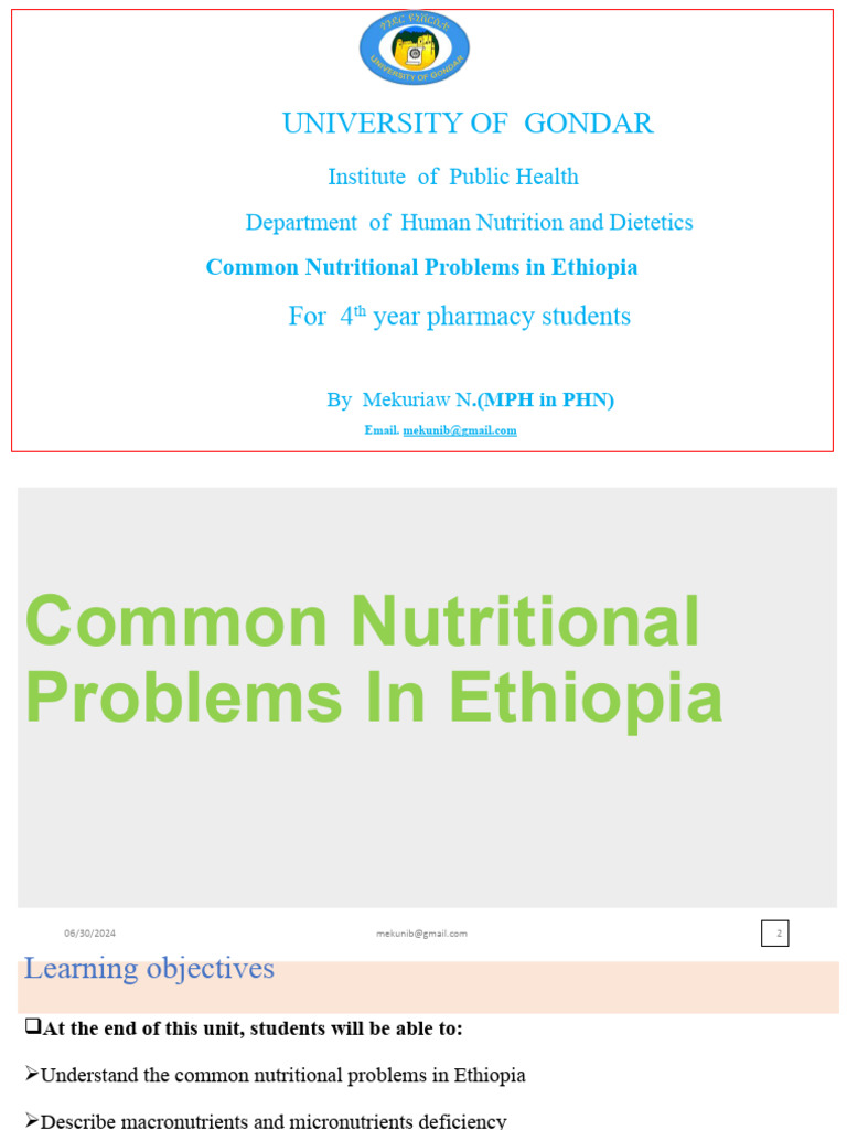 3 Common Nutritional Problems in Ethiopia M Wecompress Com | PDF ...