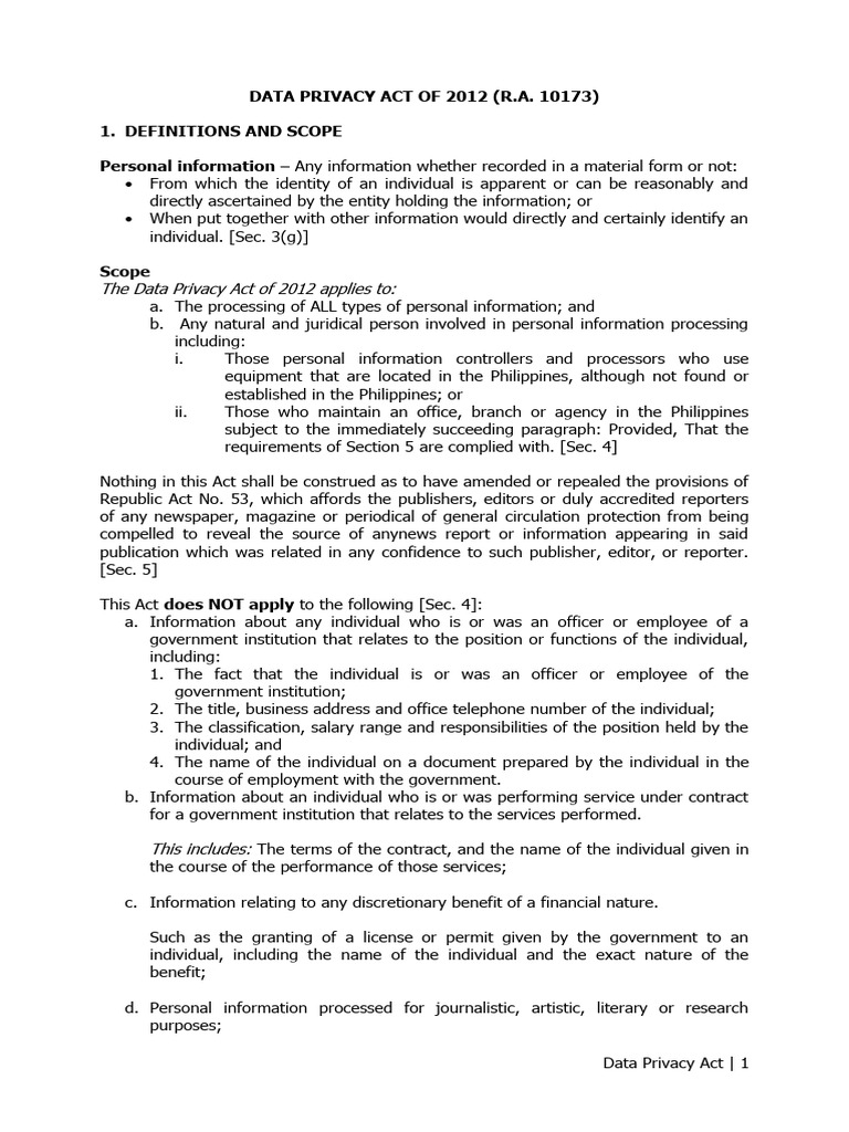 Data Privacy Act Handouts For BCC | Download Free PDF | Computer ... Data Privacy Act Handouts For BCC | Download Free PDF | Computer ...
