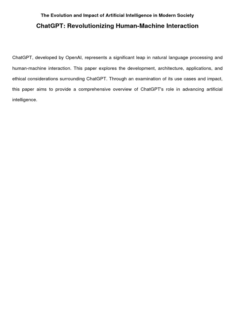 ChatGPT Research Paper | PDF | Social Science | Computers