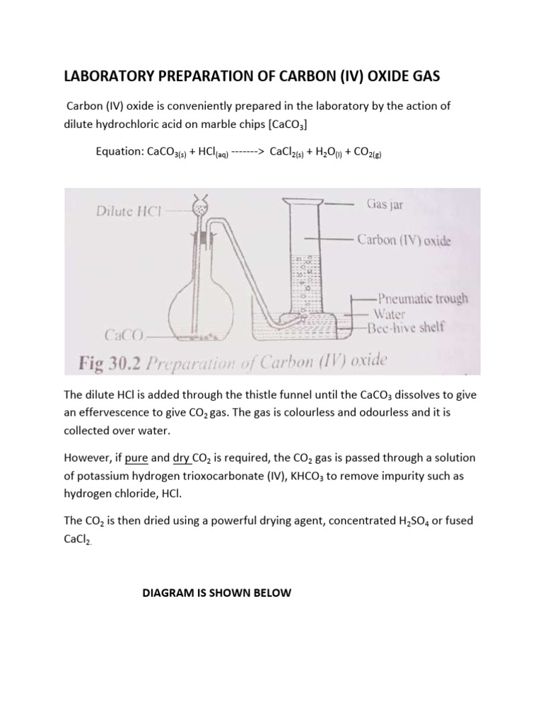Carbon (Iv) Oxide - Complete Note | PDF | Carbon Dioxide | Hydrochloric Acid