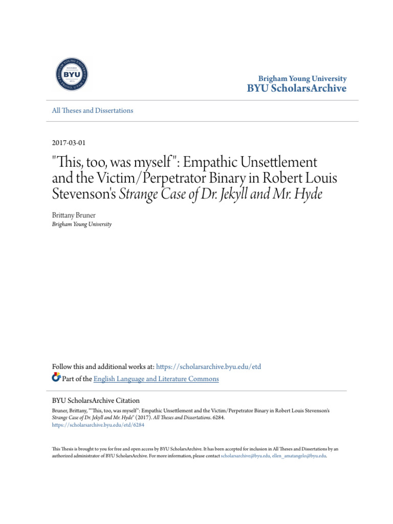 This Too Was Myself - Empathic Unsettlement and The Victim - Per | PDF ...