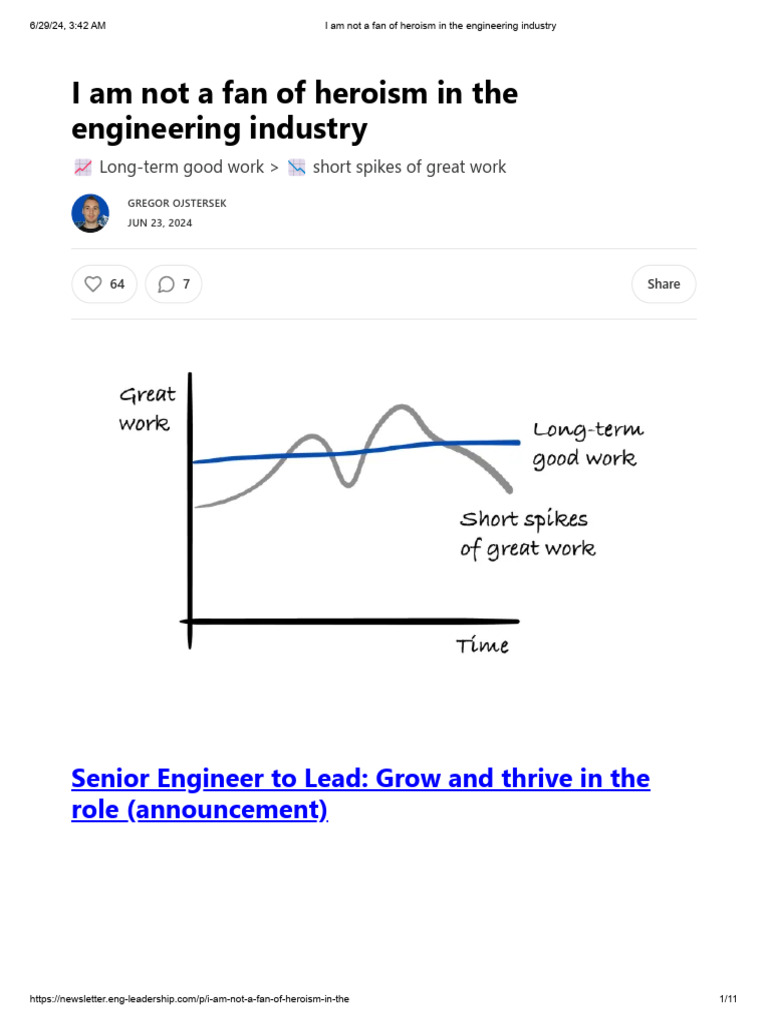 Avoid Engineering Heroism: Focus on Consistency | PDF | Hero | Credibility
