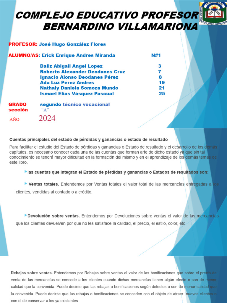 Contabilidad 2024 | PDF | Hoja de balance | Estado de resultados