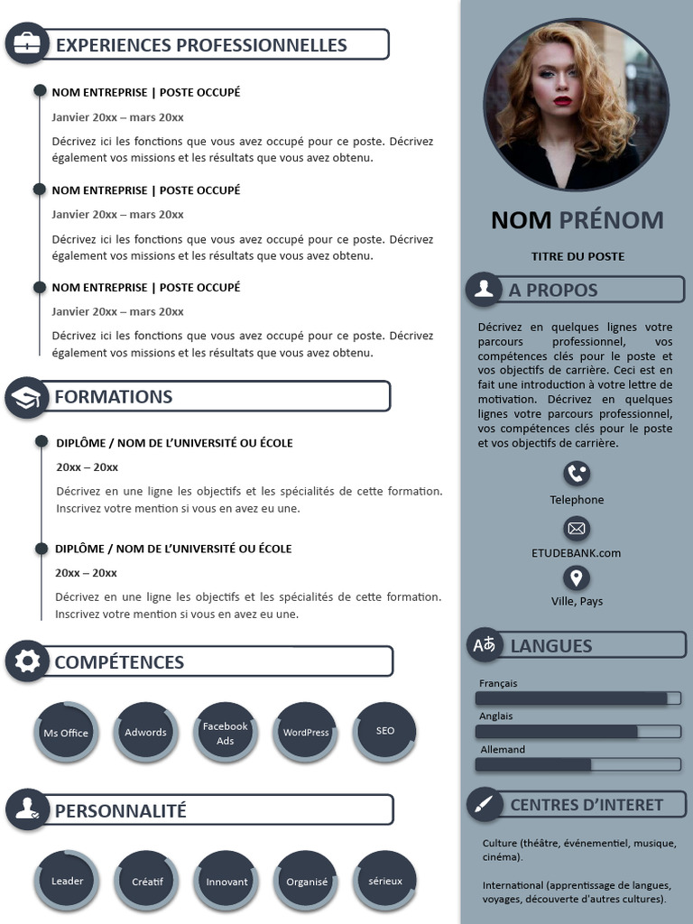 Modèle de CV Modifiable | PDF