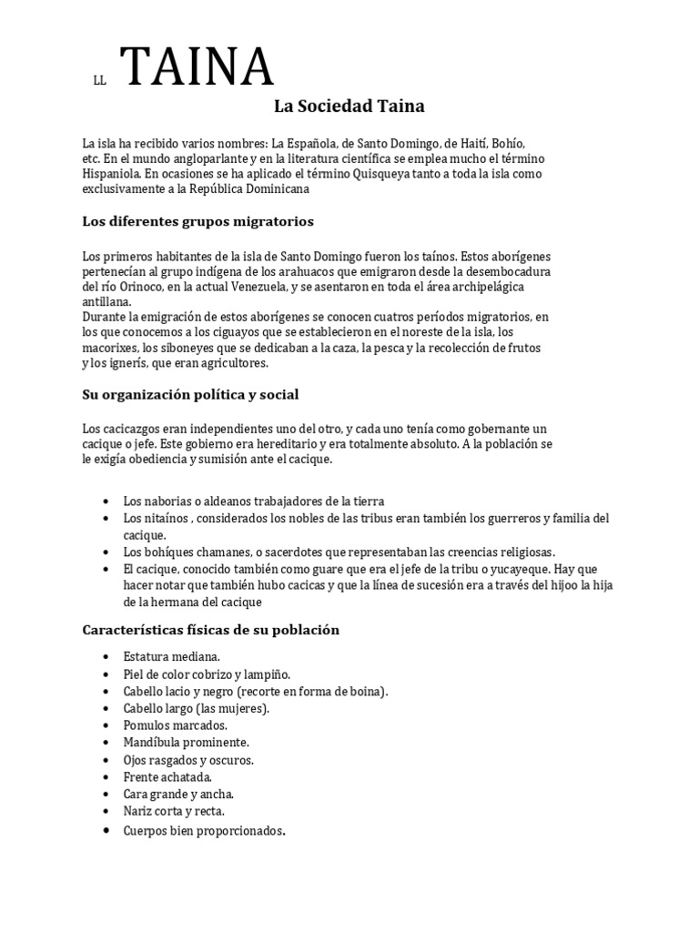 La Sociedad Taina | PDF