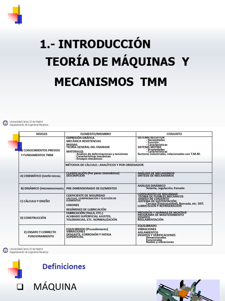 1 Introducc A TMM | PDF | Engranaje | Mecanica clasica