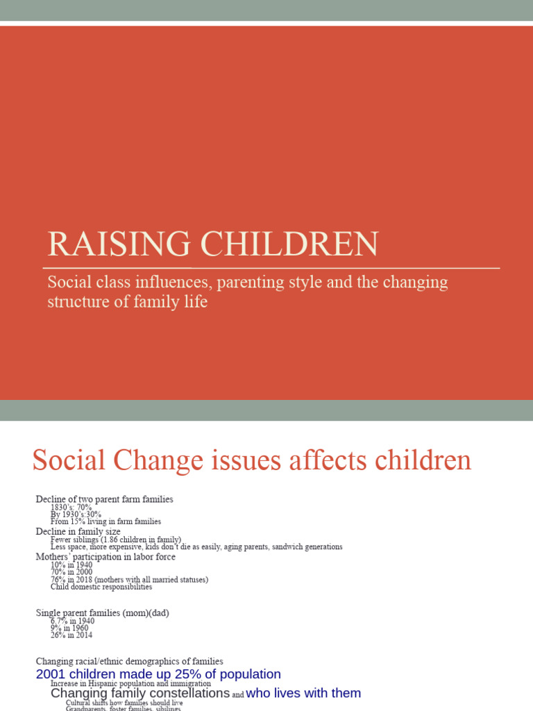 Student Raising Children Influence of Social Class and Social Factors ...