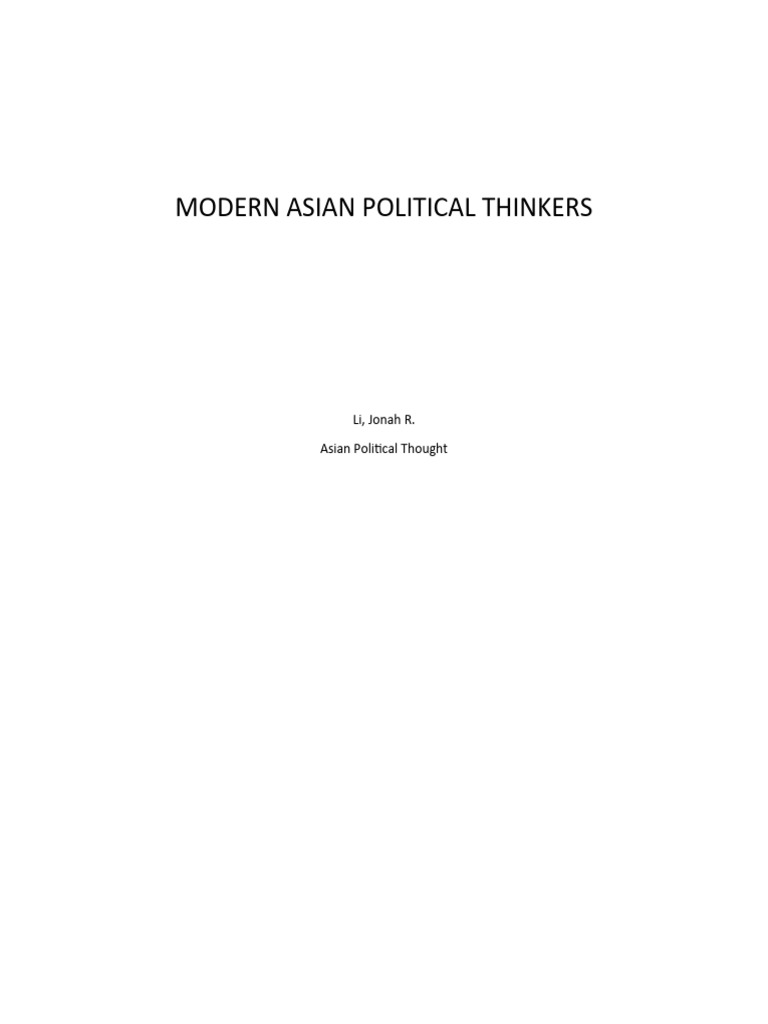 Modern Asian Political Thinkers | PDF | Mahatma Gandhi | Mao Zedong