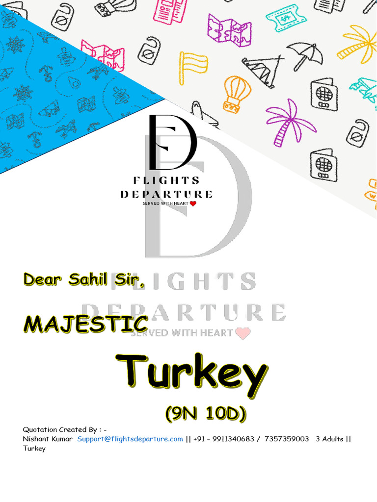 9n 10d Turkey Itinerary Pdf Payments