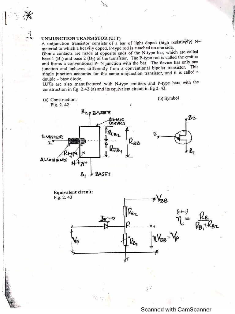 Unijunction Transistor | PDF