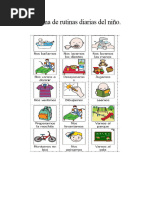 Pictogramas para rutinas infantiles | PDF