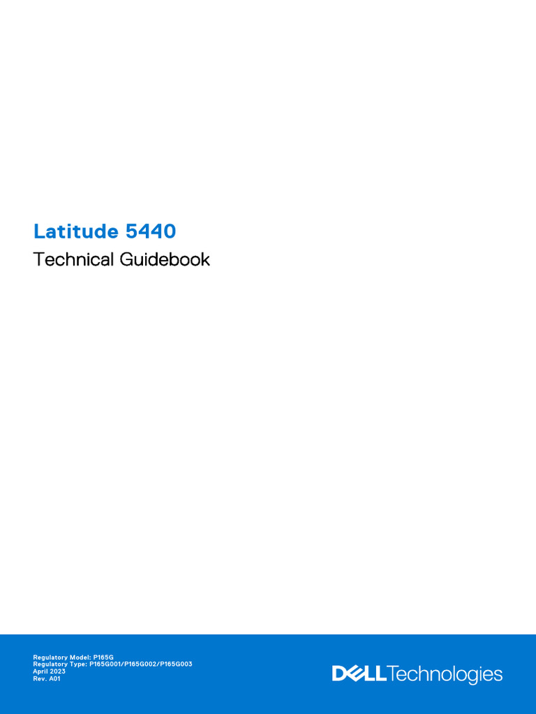 Dell Latitude 5440 Technical Guidebook | PDF | Usb | Camera