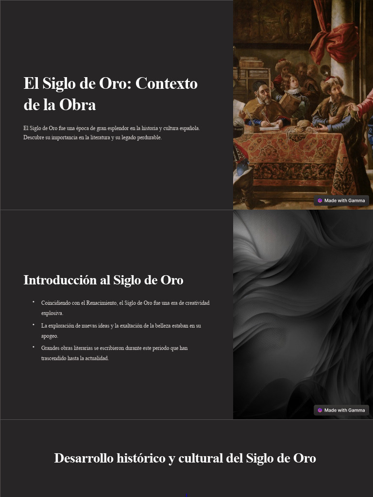 Importancia del Siglo de Oro en España | PDF | Novelas | Las artes