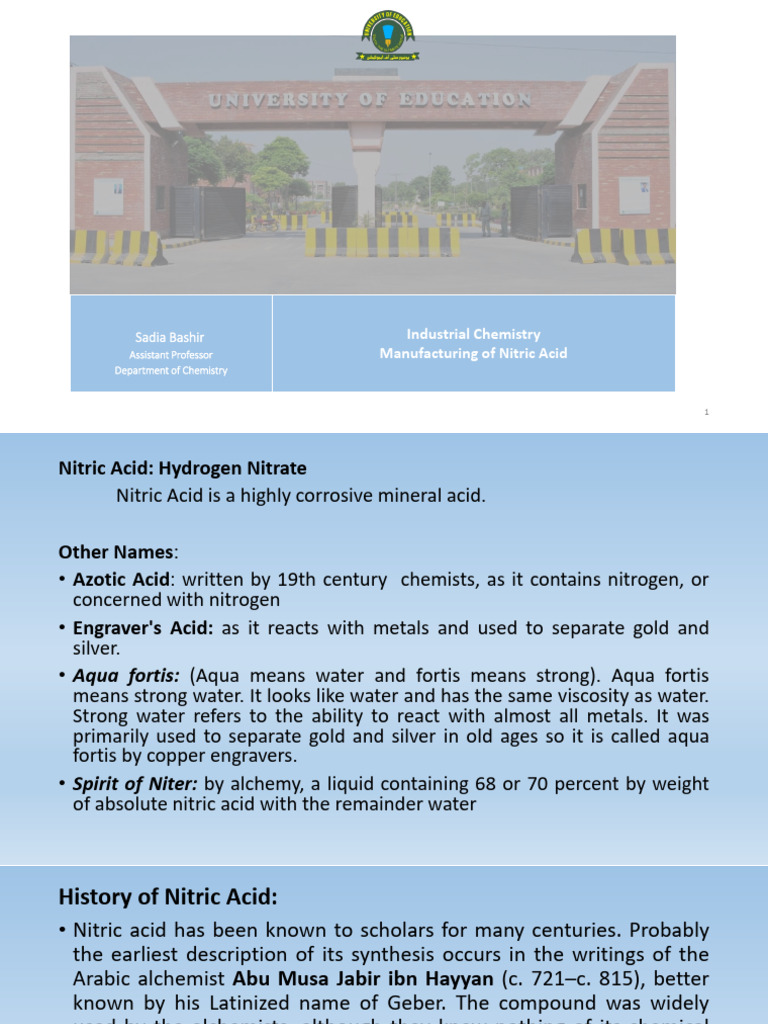 Nitric Acid | PDF | Nitric Acid | Chemistry