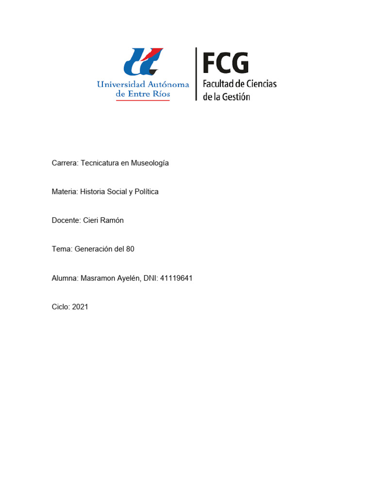 Generación Del 80 | PDF | Argentina