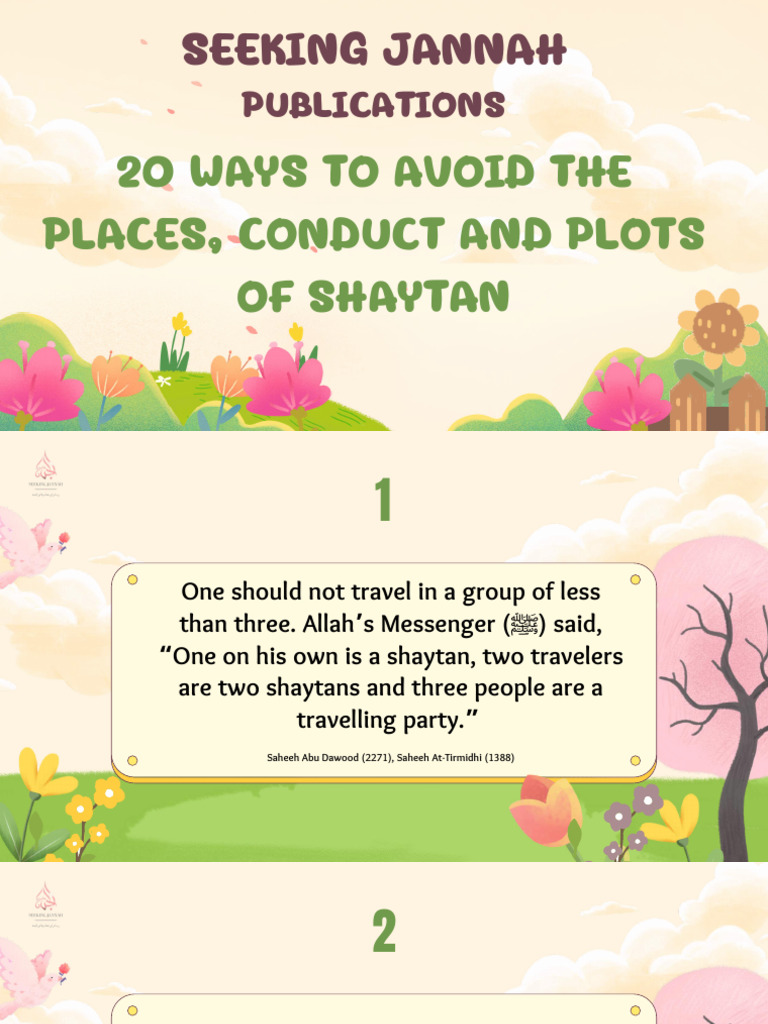 20 Ways To Avoid The Places, Conduct and Plots of Shaytan-2 | PDF | God In Islam | Prophets And ...