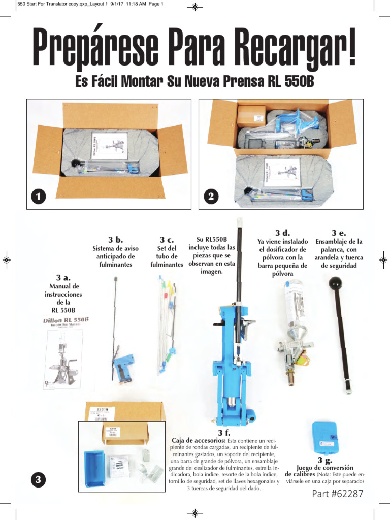 Dillon rl550b Manual Easy Start Spanish | PDF | Tornillo