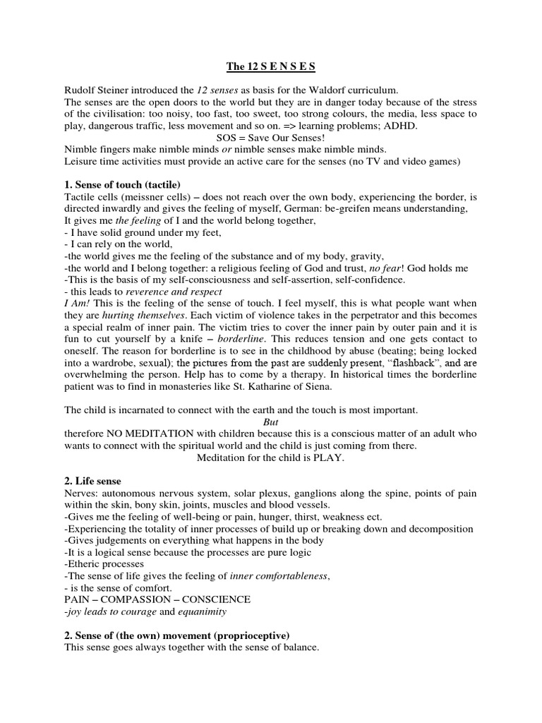 12 S E N S E S - Singapore | PDF | Senses | Thought