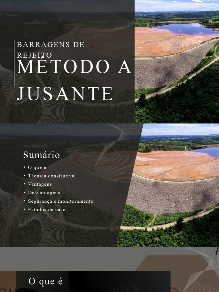 Barragens de Rejeito: Método a Jusante | PDF | Brasil | Barragem