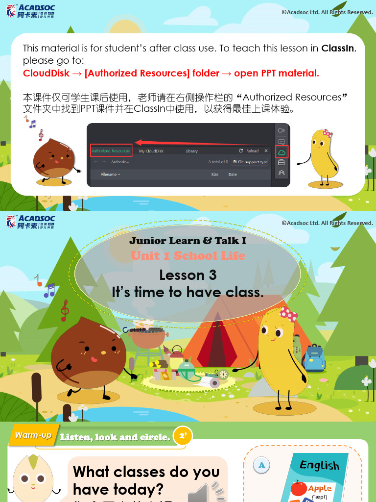 This Material Is For Student'S After Class Use. To Teach This Lesson in ...