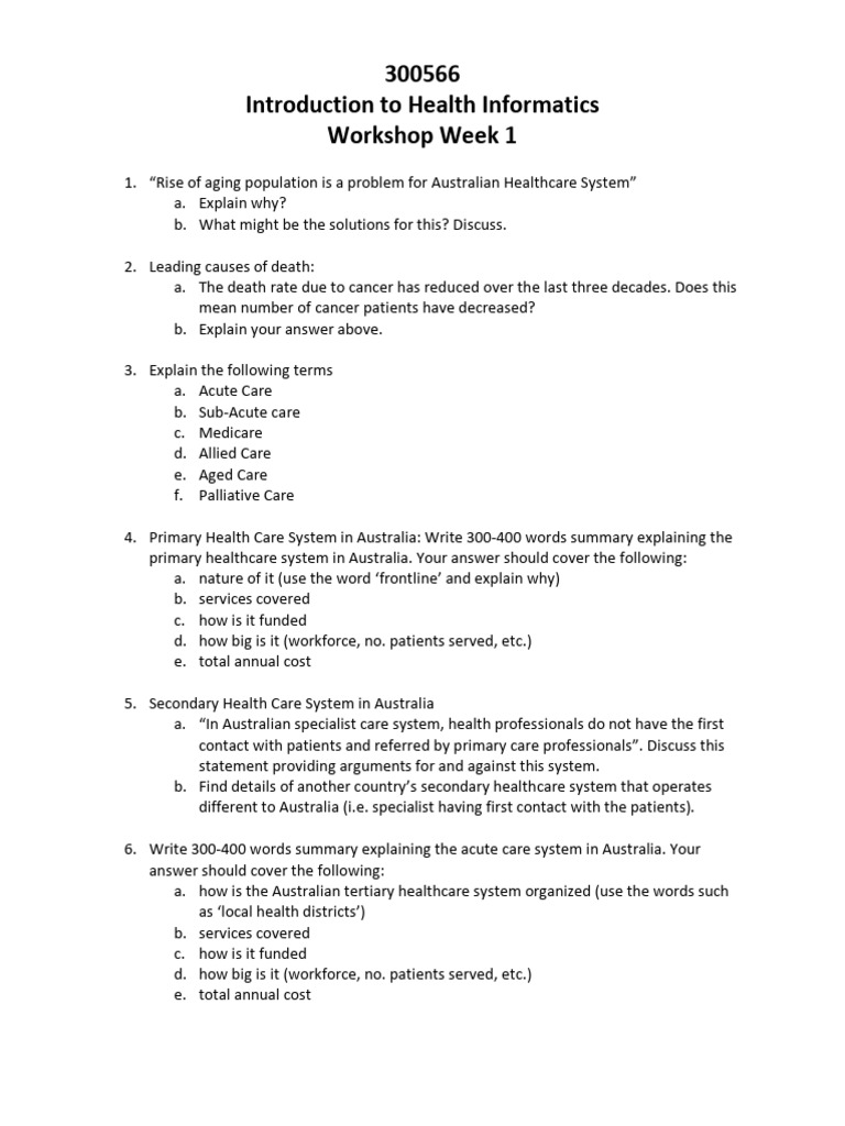 IHI Wk1 Tutorial | PDF | Health Care | Health System