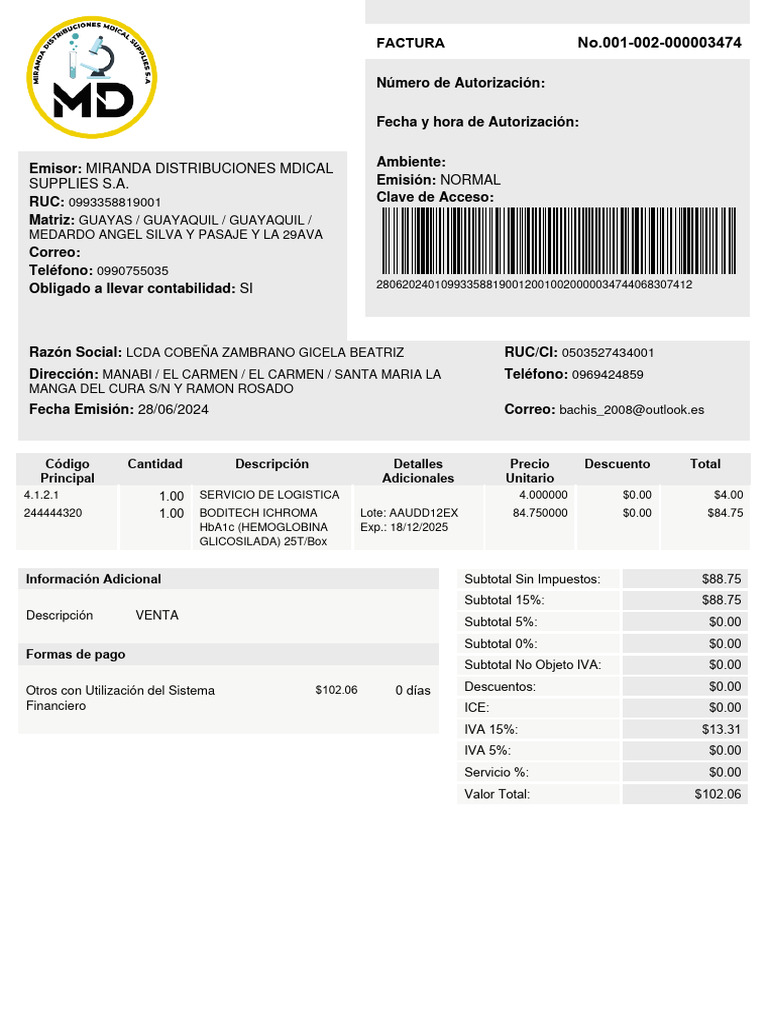 Fac 001-002-000003474 | PDF | Economias