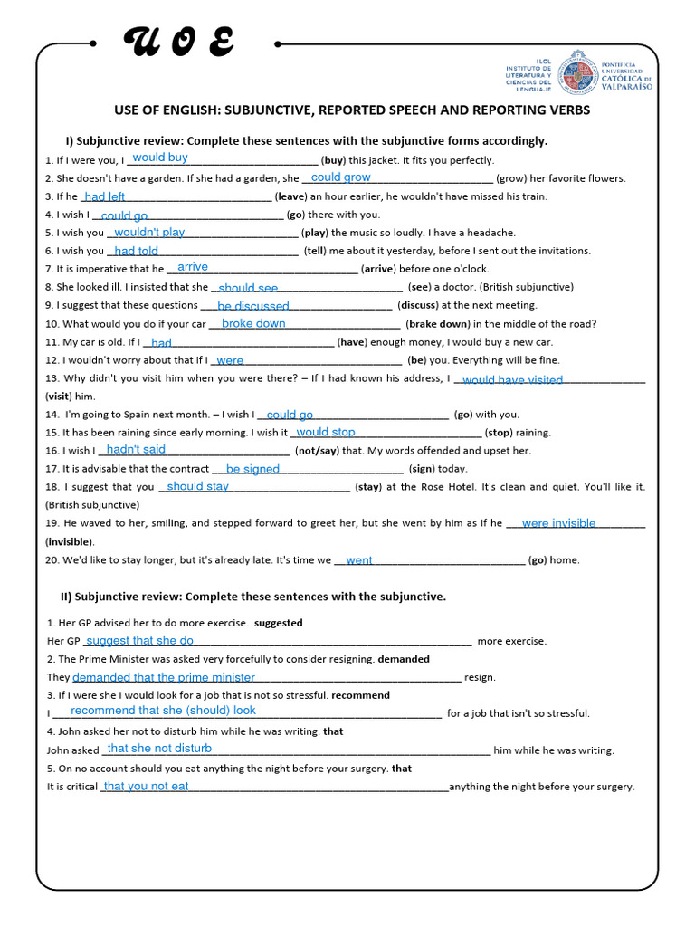 Subjunctive Practice | PDF