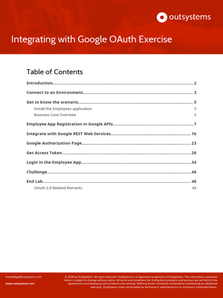 Integrating With Google OAuth Exercise - en-US.11 | PDF | World Wide Web | Internet & Web