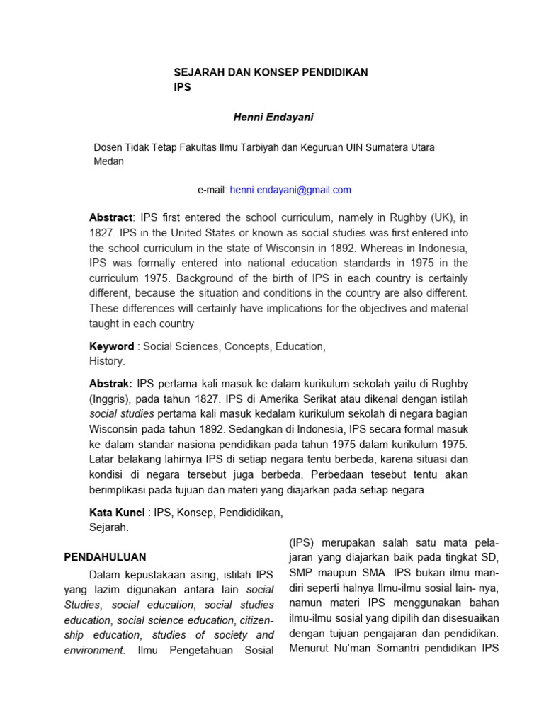 Sejarah Dan Konsep Pendidikan Ips Pdf
