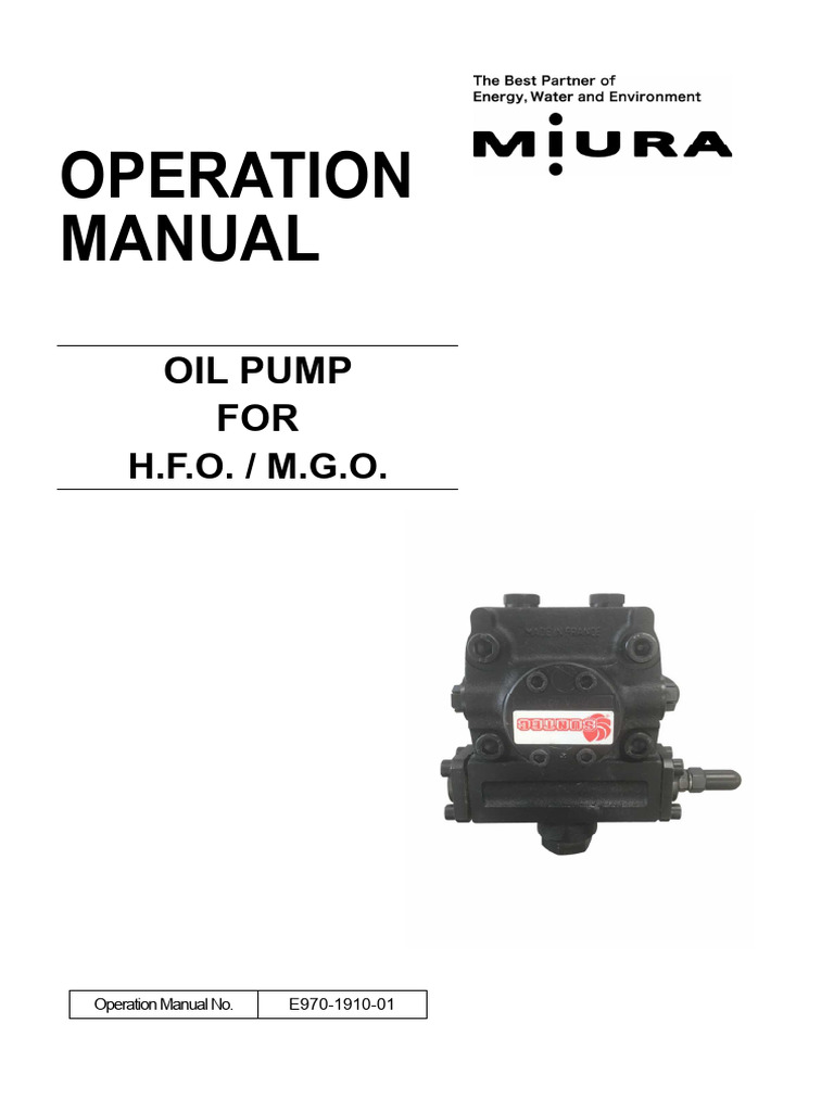 03〈HFO・MGO兼用ポンプ (TAR) 〉E970 1910 01 | PDF | Pump | Boiler