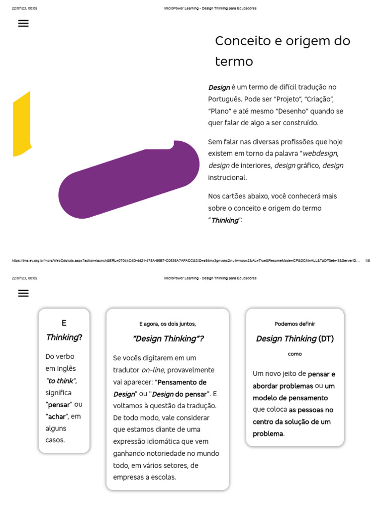 MicroPower Learning - Design Thinking para Educadores 1 | PDF | Design ...