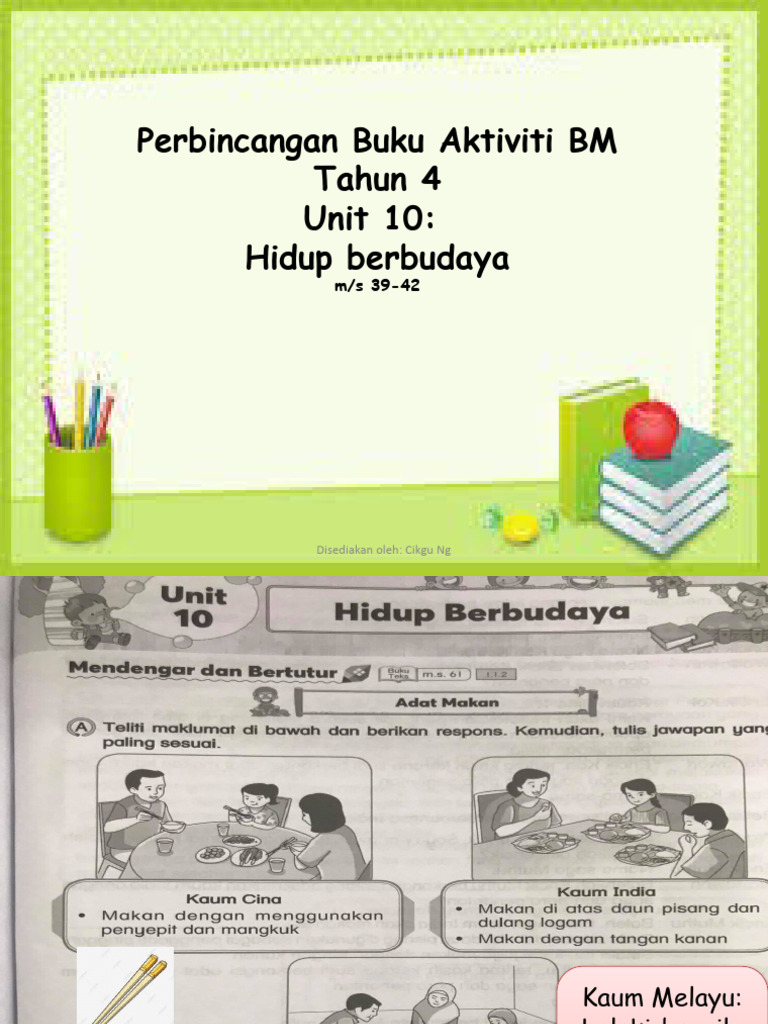 Perbincangan Buku Aktiviti BM Tahun 4 Unit 10 | PDF
