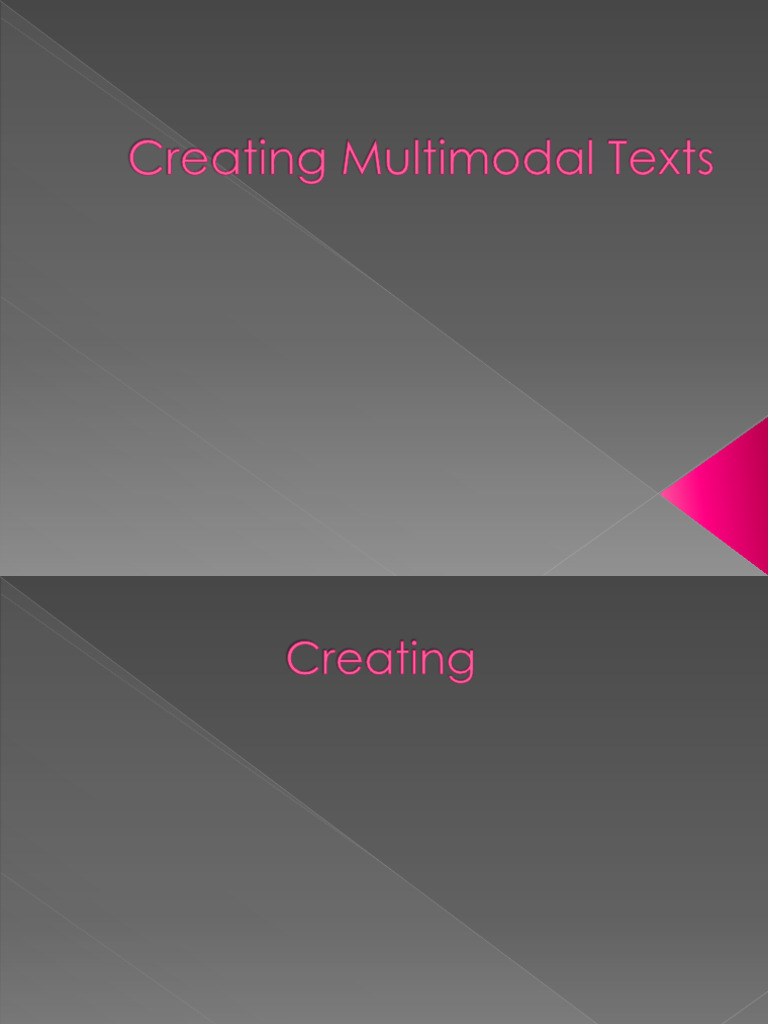 Creating Multimodal Texts | PDF