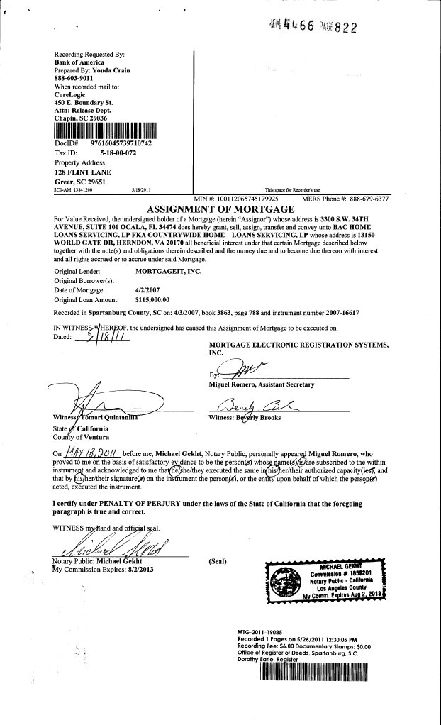 MERS Assignment of 1st Mortgage | PDF