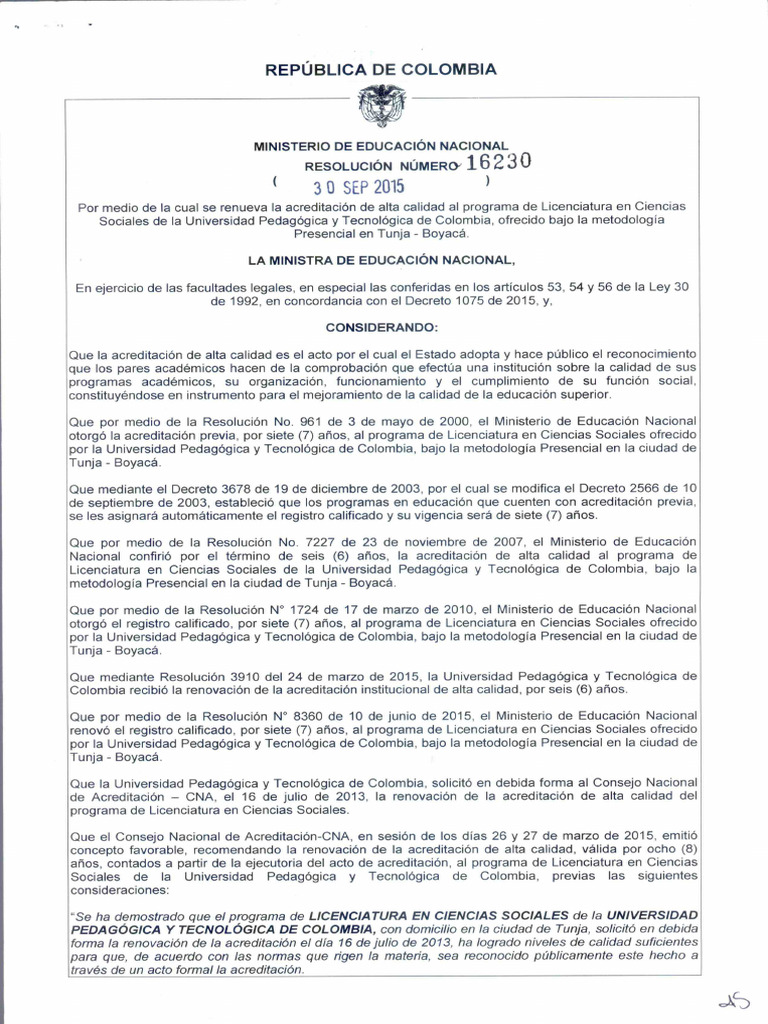 Res Men 16230 | PDF | Colombia