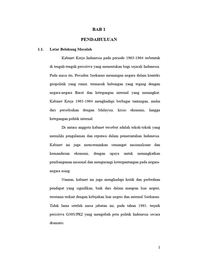 MAKALAH KABINET KERJA IV Salinan Salinan | PDF