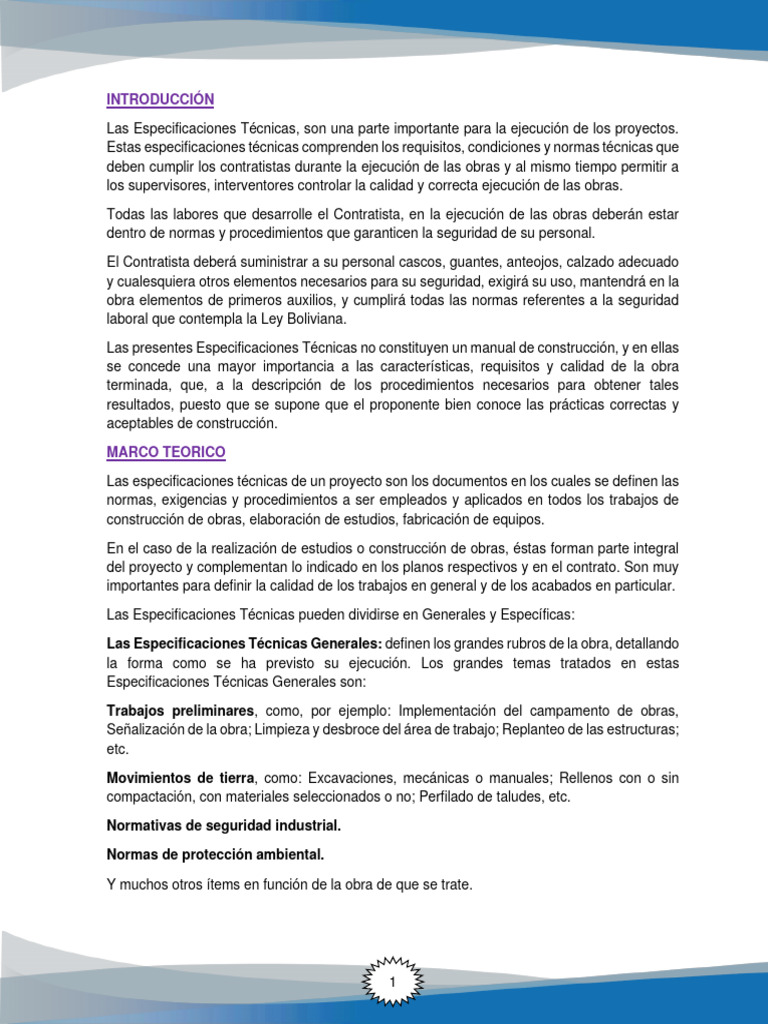 Especificaciones de La Obra Fina Corregido | PDF | Hormigón | Cemento