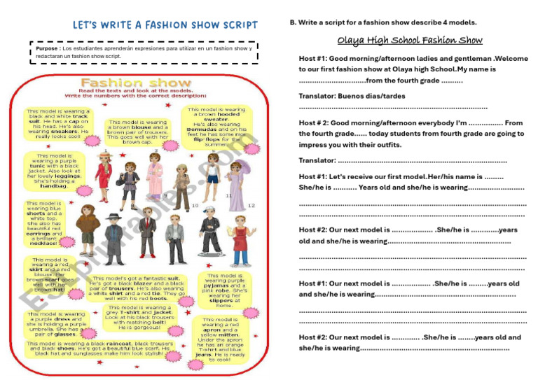 Writing A Fashion Show Script | PDF | Fashion | Clothing
