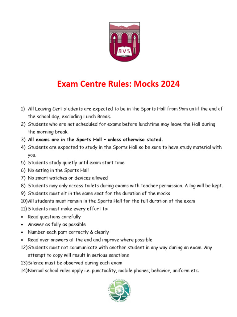 Nz49-Mock Exam Rules | PDF