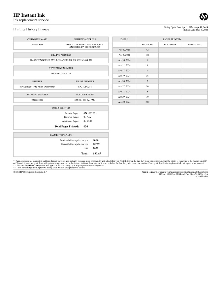 Invoice | PDF | Printer (Computing) | Office Work