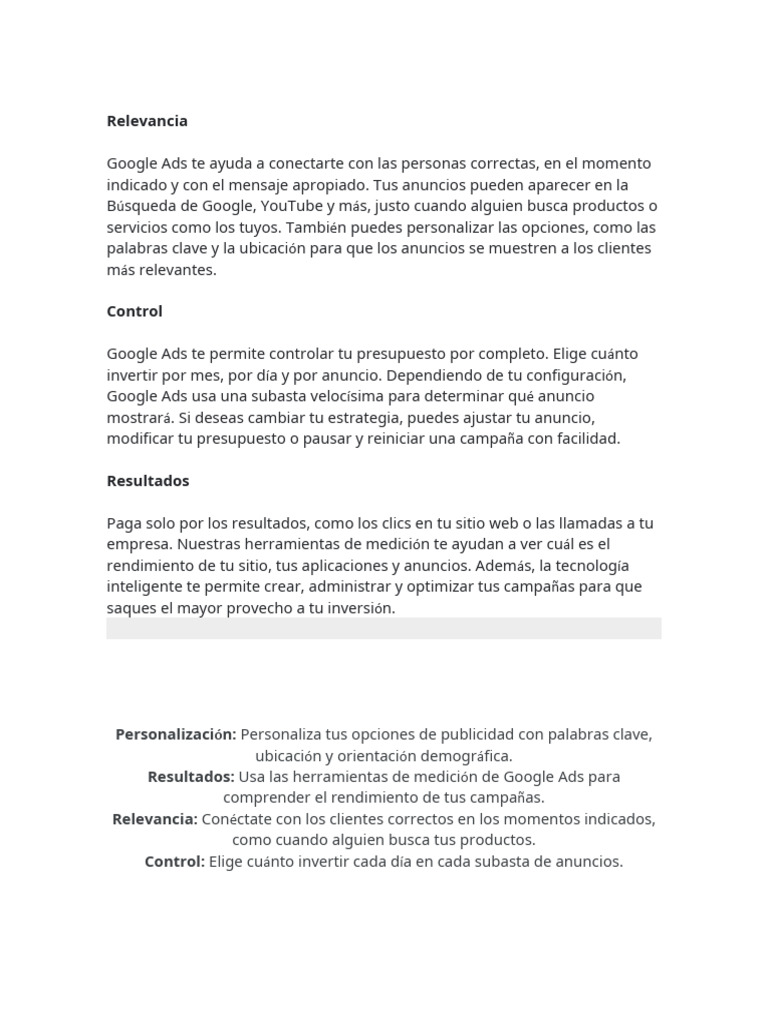 Info de Google Ads | PDF | Informática