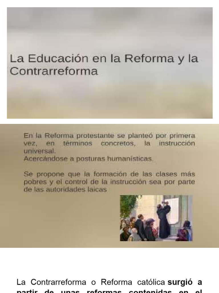 3.la Educacion en La Reforma y Contrareforma. | PDF | protestantismo ...