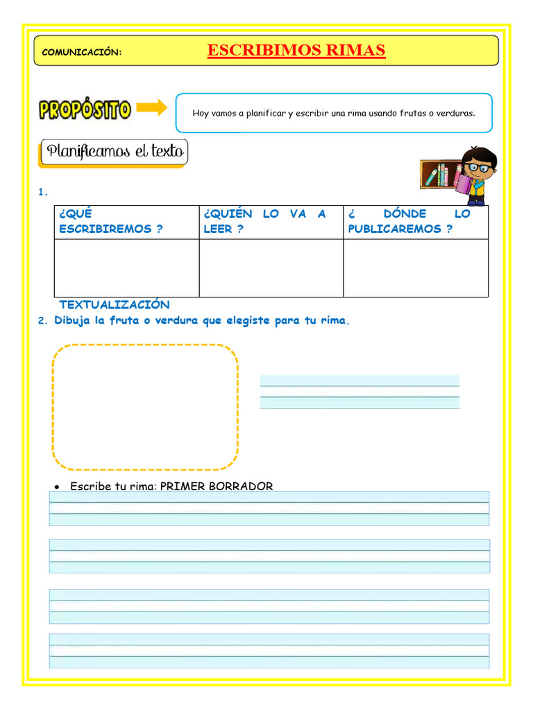 Ficha Escribimos Una Rima | PDF