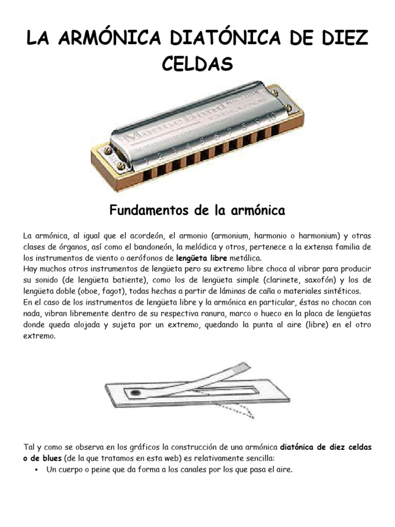 La Armónica Diatónica de Diez Celdas | PDF | Escala (música) | Harmónica