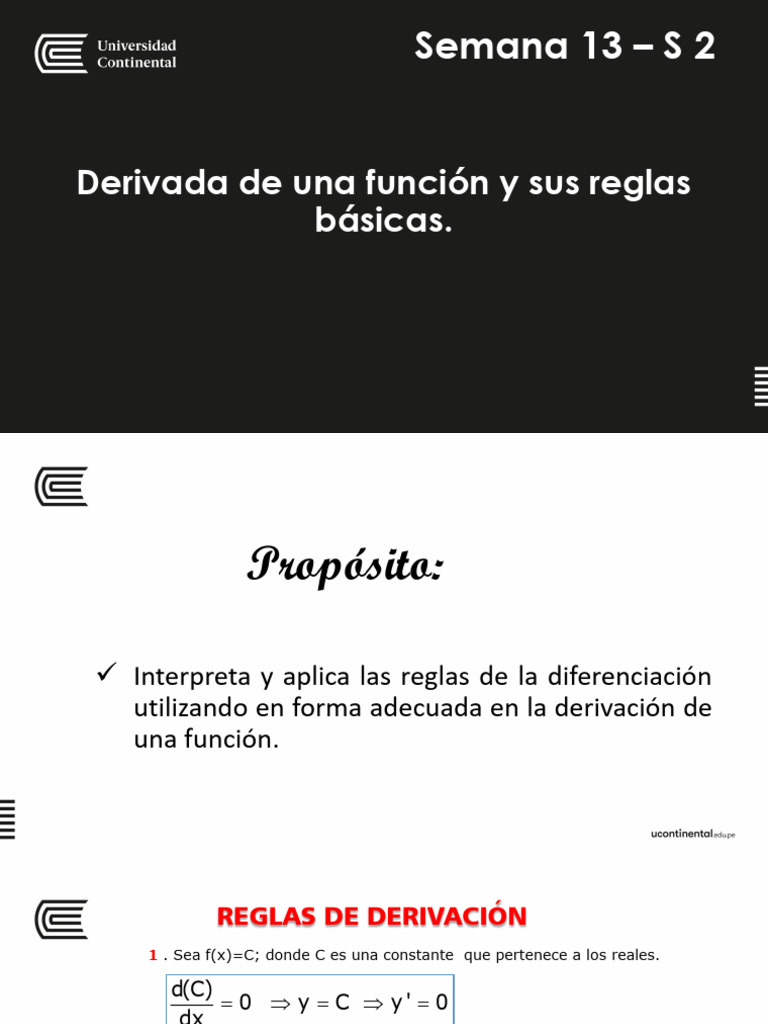 Reglas Básicas de Derivación en Cálculo | PDF | Derivado | Matemáticas